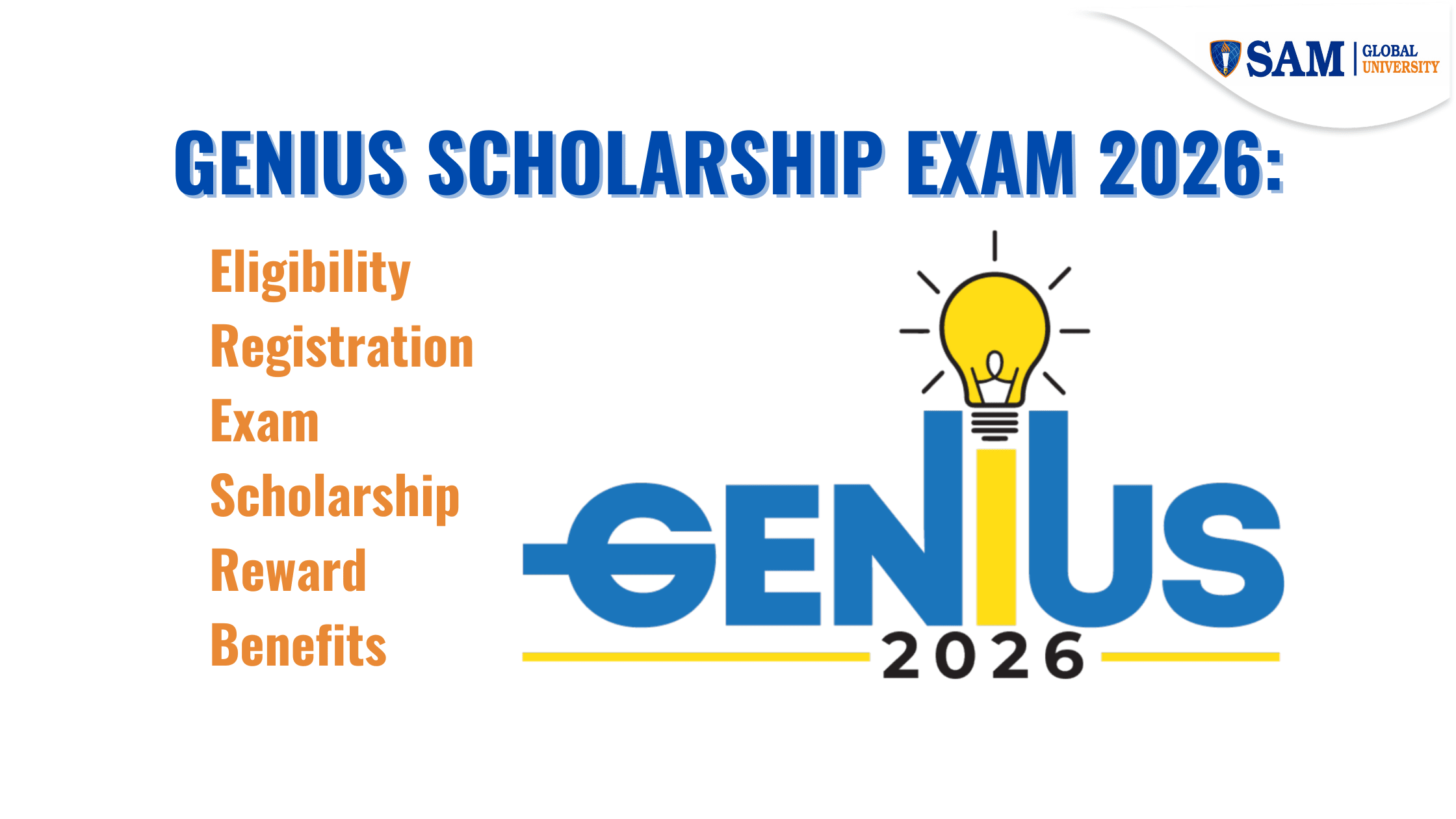 Genius Scholarship Exam 2026: Eligibility, Registration, Syllabus & Rewards